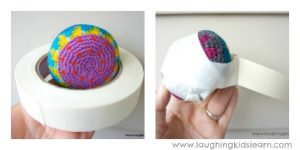 Sticky ball activity for babies and toddlers - Laughing Kids Learn