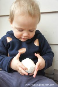 Sticky ball activity for babies and toddlers - Laughing Kids Learn