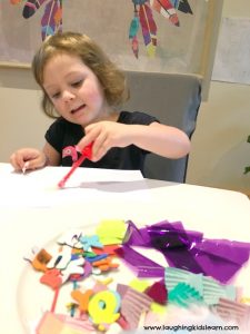 Simple cut and paste collage art activity for toddlers and preschoolers ...