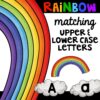 Rainbow matching activity using upper and lower case alphabet letters ...