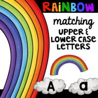 Rainbow matching activity using upper and lower case alphabet letters ...